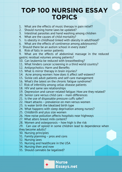 Nursing Essay Topics to Consider This Year | Nursing Paper